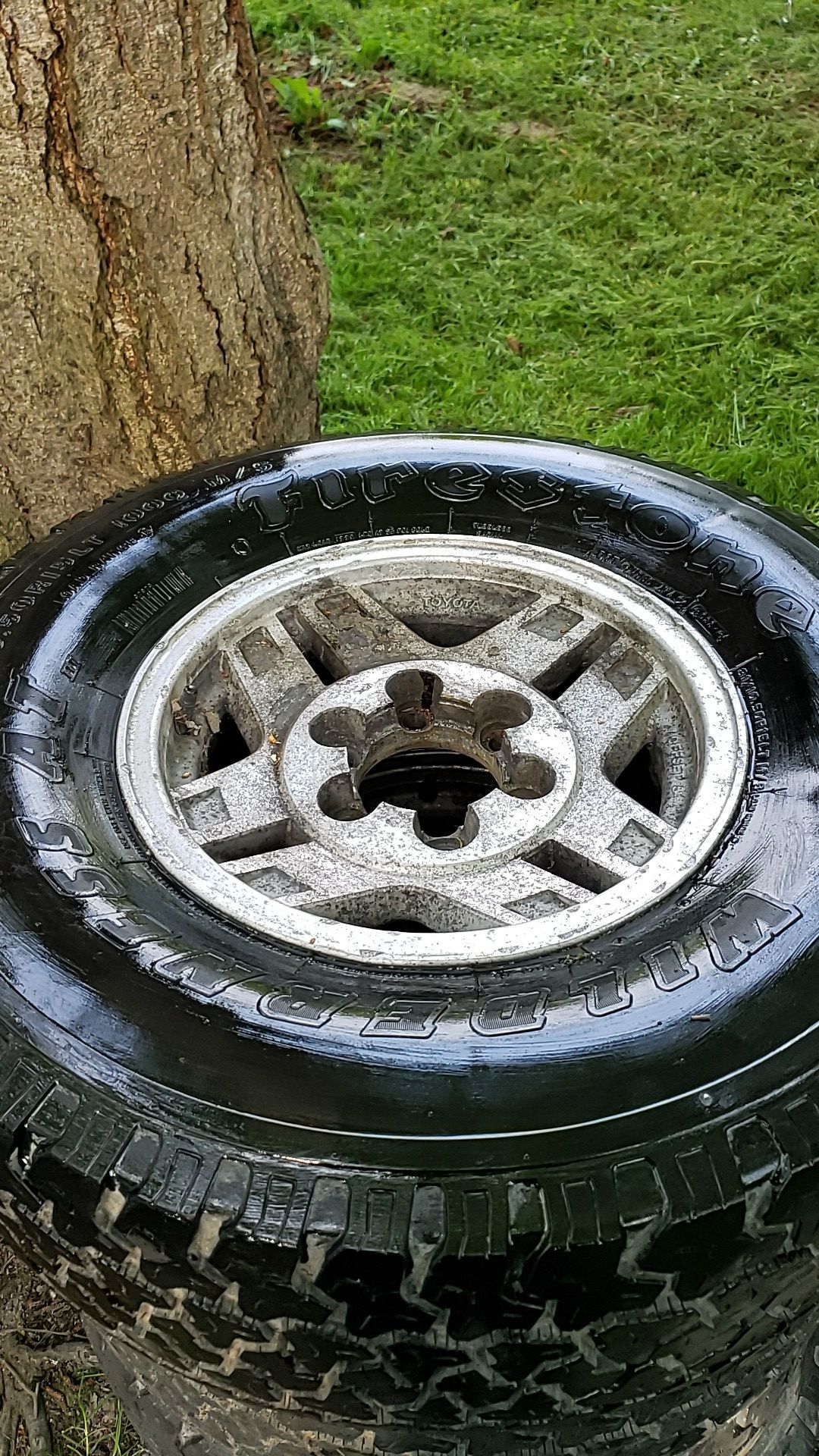 Firestone wilderness at 3 tires on stock Toyota rims for Sale in Stanwood, WA - OfferUp