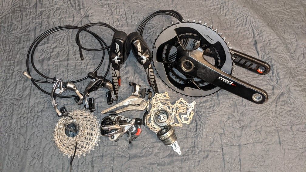 SRAM Red 22 Hydraulic Rim Brake Groupset Rare Complete 11 Speed Road ...