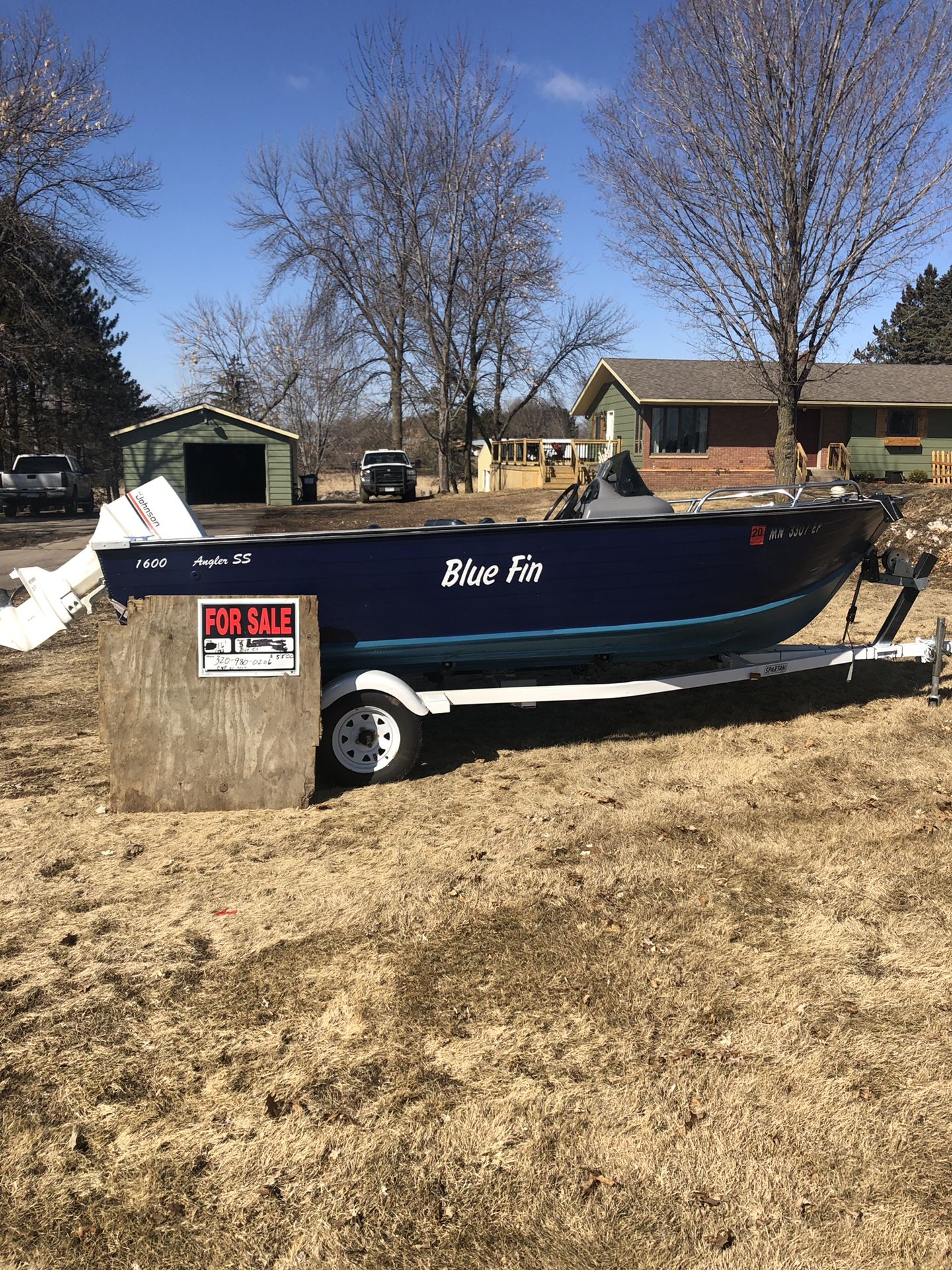 16’ BlueFin boat 75hp Johnson for Sale in Foley, MN - OfferUp