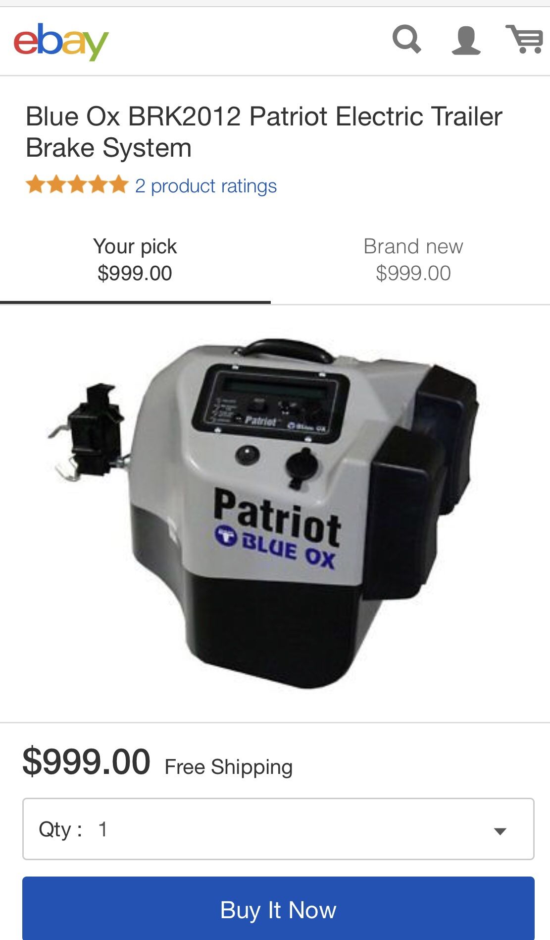 Blue Ox Patriot Braking System BRK2016 (ONLY PATRIOT UNIT) for Sale in ...