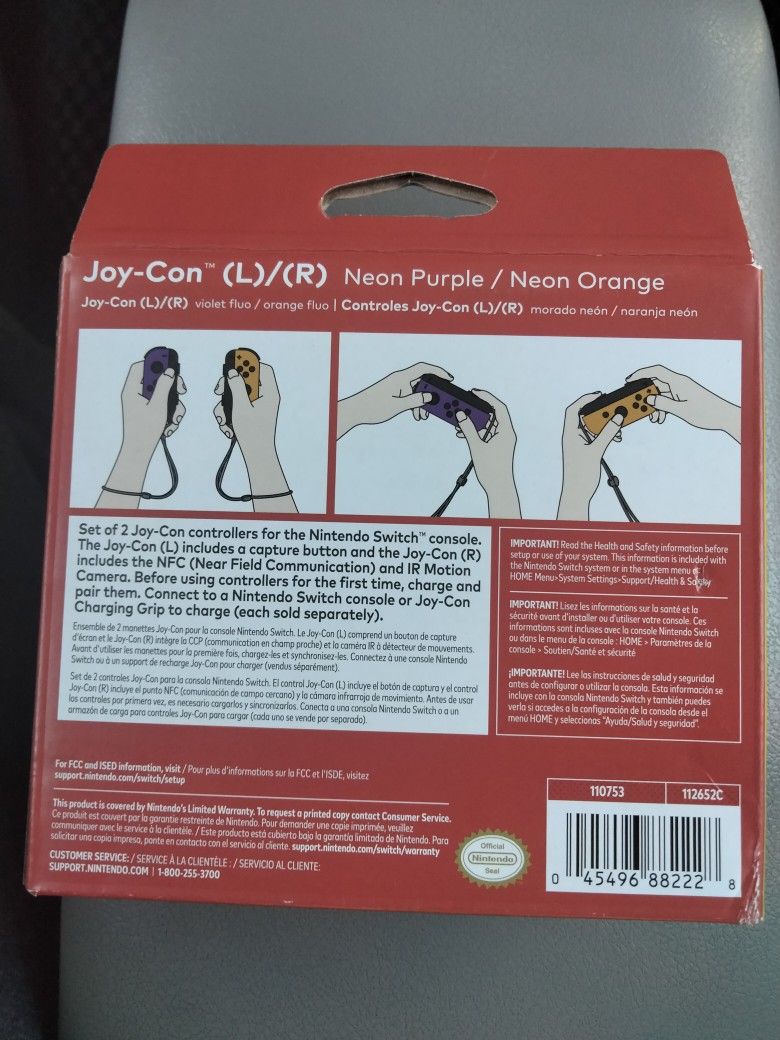 Nintendo Switch Controller -Color Neon Purple -Neon Orange for Sale in ...