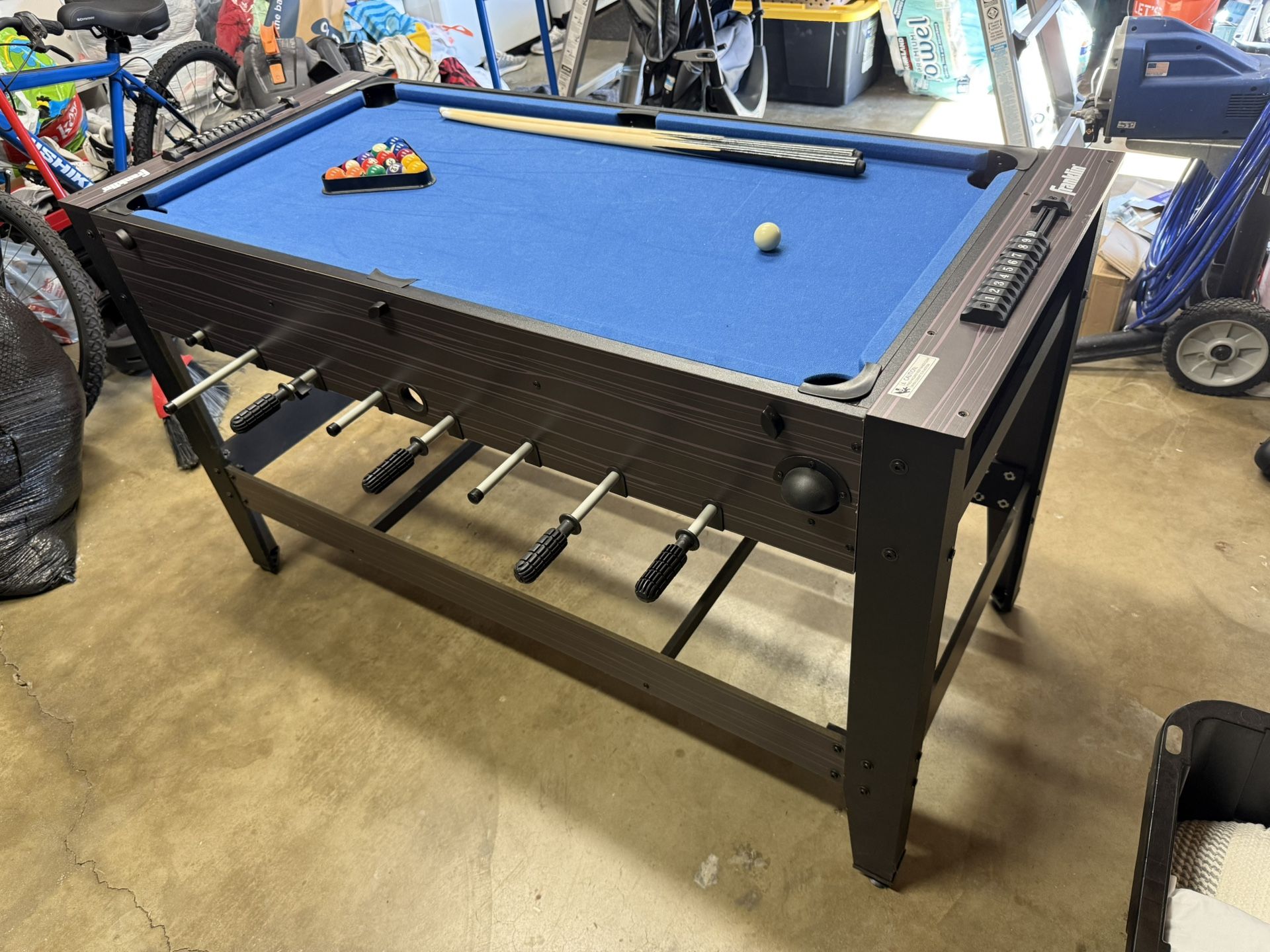 Franklin 4in1 Pool Table, Foosball Table, Air Hockey, Ping Pong for ...