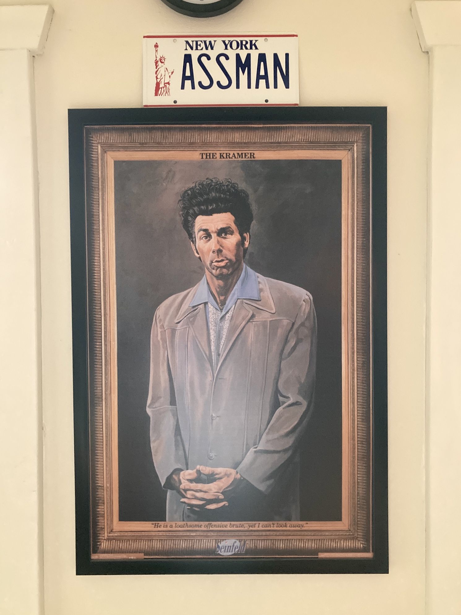 Kramer Seinfeld Portrait And License Plate for Sale in Federal Way, WA ...