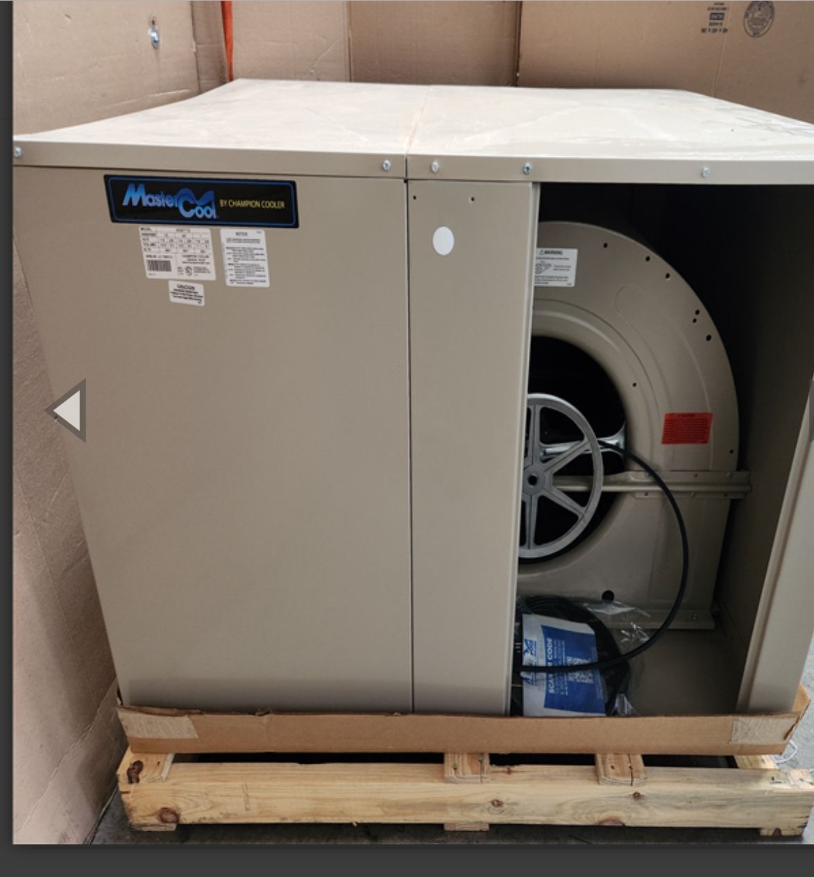 MasterCool 7000 CFM 2-Speed Down-Draft Roof 12 in. Media Evaporative ...