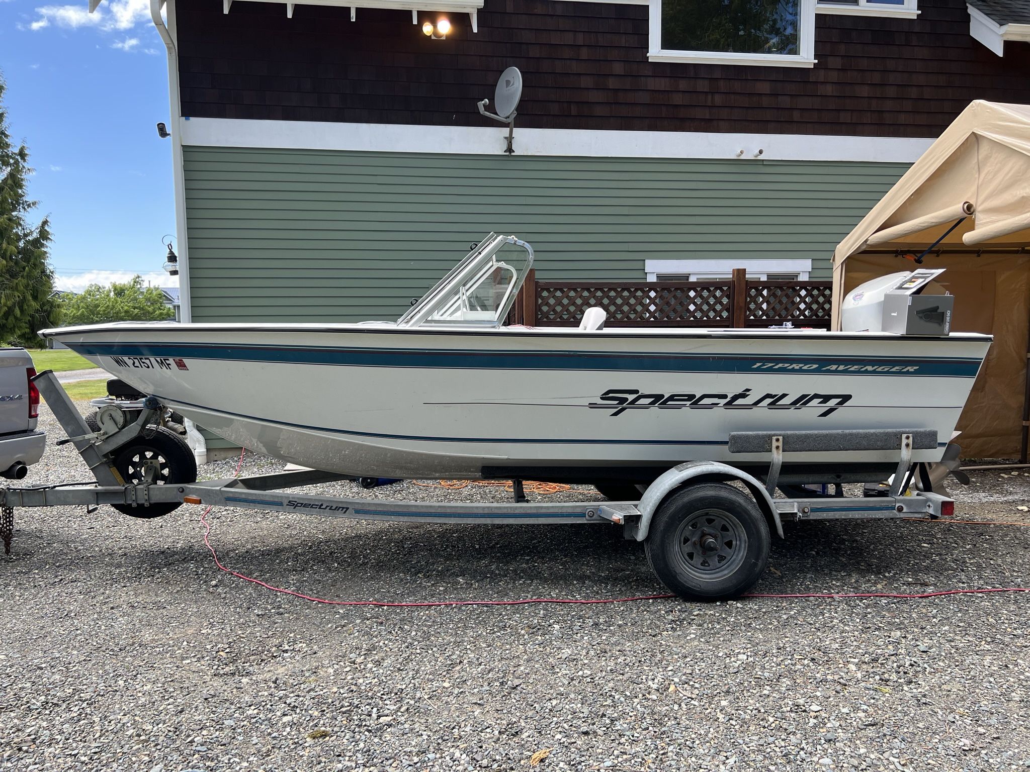 90hp Honda 4 Stroke Outboard - 17’ Spectrum Welded Aluminum Boat ...