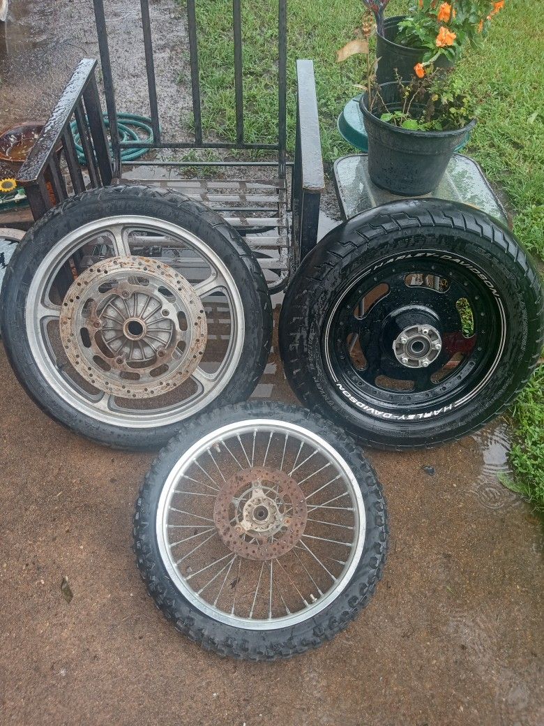 Harley Davidson Rim E16x3.00 MT + Vintage Honda and Takasago Rim for ...