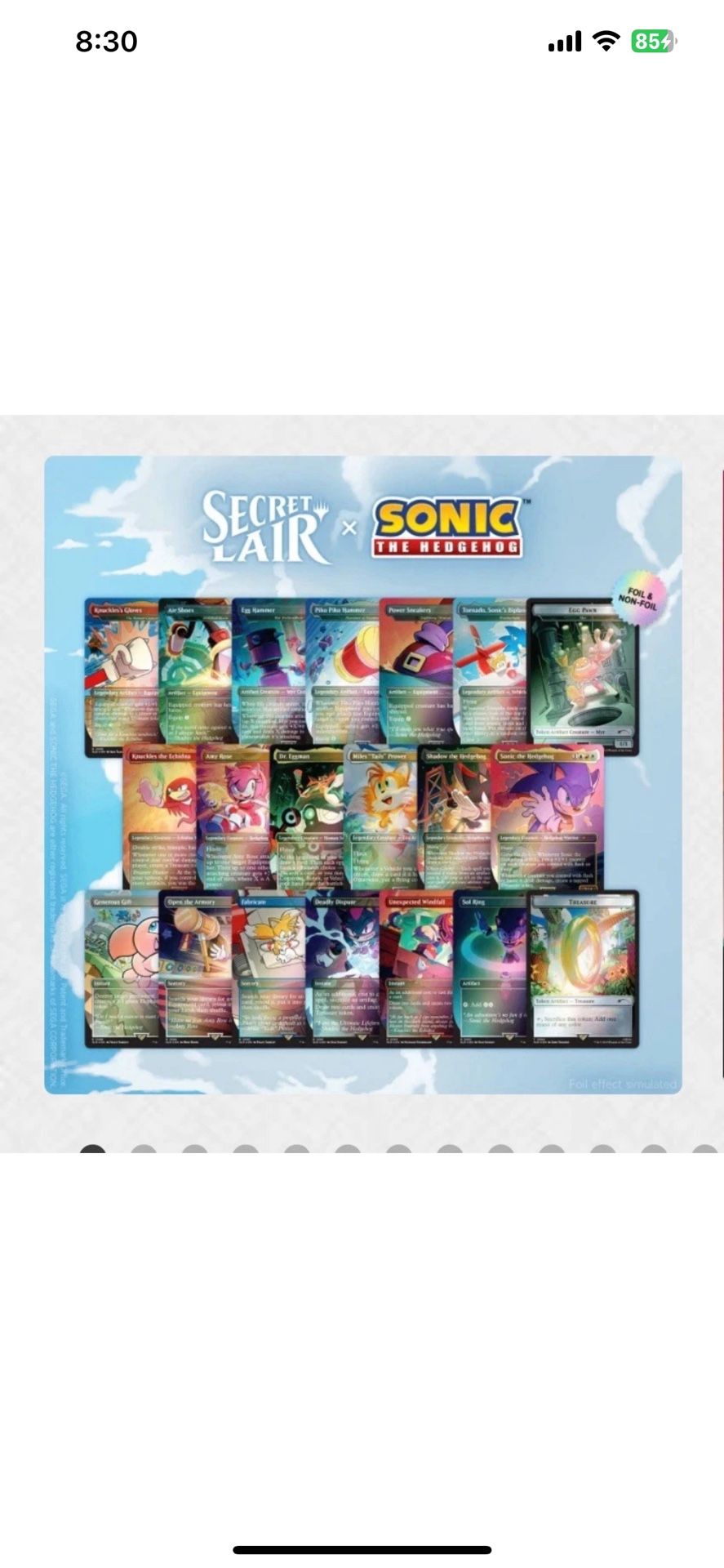 MTG Secret Lair x Sonic Foil Bundle 2 Count Lot for Sale in El Paso, TX ...
