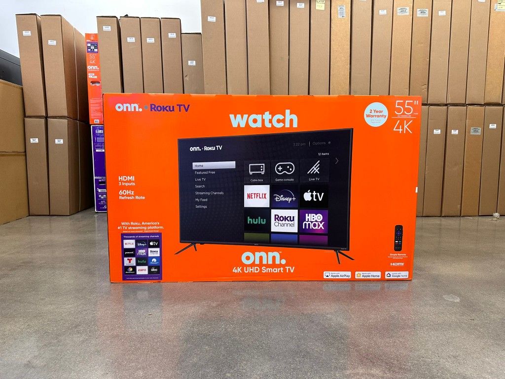 55" ONN ROKU TV UHD HDR SMART TV for Sale in Lake View Terrace, CA ...
