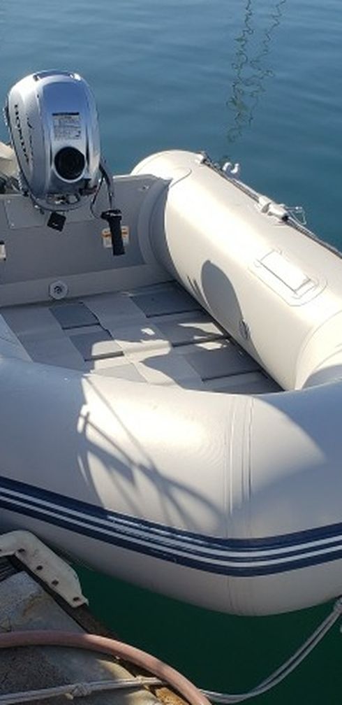 West Marine RU-250 Roll-Up Inflatable Dinghy and Honda outboard for ...