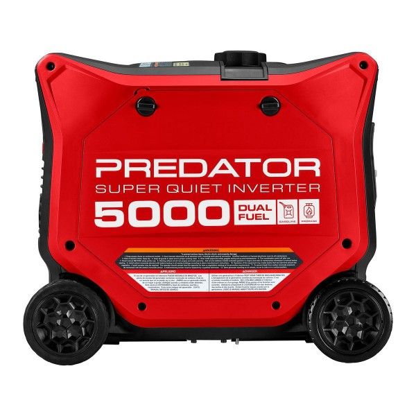 PREDATOR 5000 Watt Dual-Fuel SUPER QUIET Inverter Generator with Remote Start and CO SECURE ...