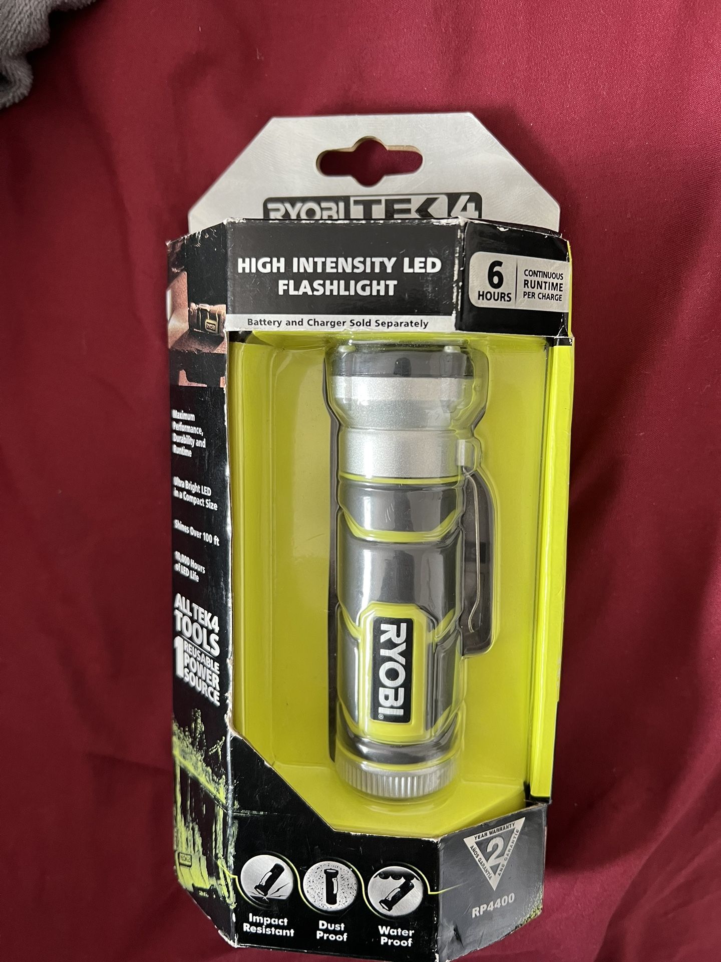 Ryobi Tek4 High Intensity LED Flashlight RP4400 for Sale in Salinas, CA ...
