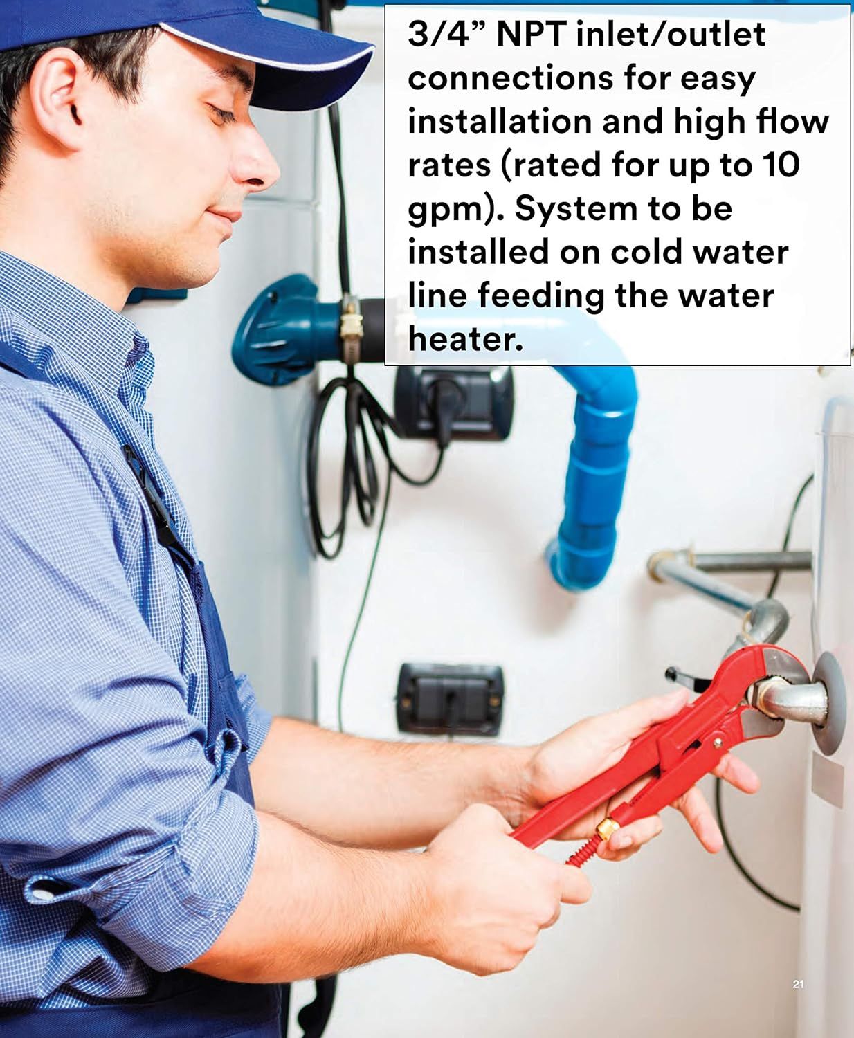 Aqua-Pure Whole House Scale Inhibition Inline Water System AP430SS ...