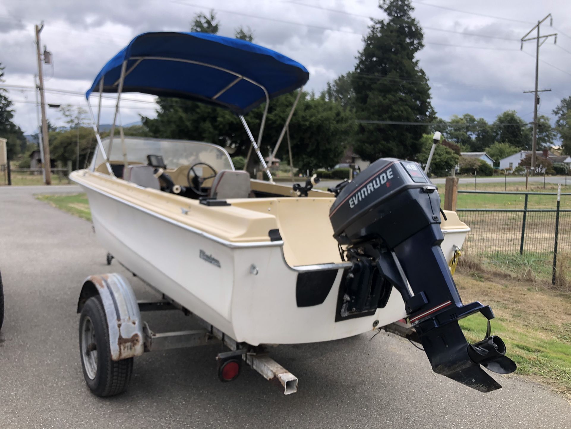 16 Foot Boat , Motor , And Trailer for Sale in Burlington, WA - OfferUp