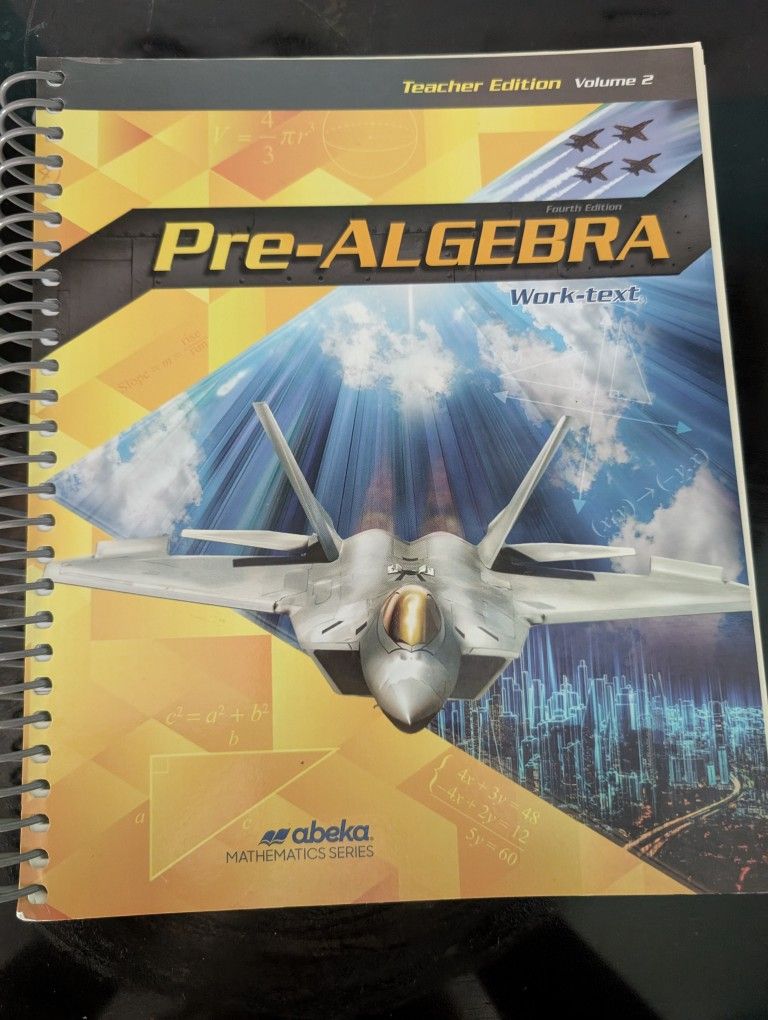 Abeka Pre Algebra Teacher Edition Volume 1 And 2 8th Grade for Sale in ...