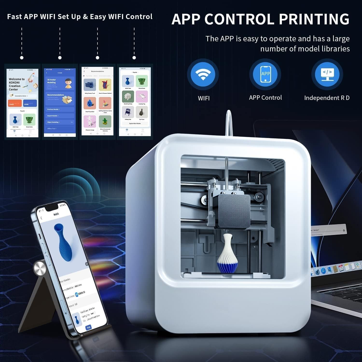 3D Printers, Intelligent AI 3D Printer for Kids and Beginners for Sale ...