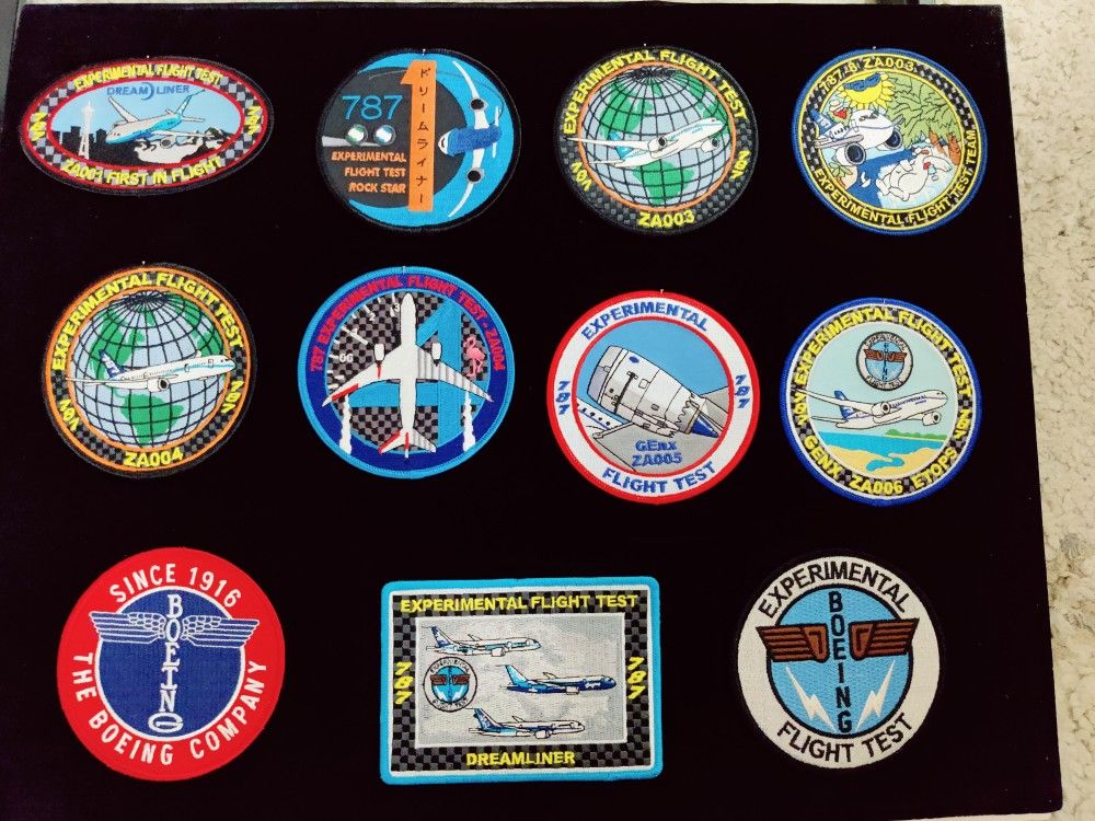 SET OF 11 DIFFERENT Boeing Experimental Flight Test Patches -787 for ...