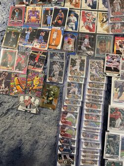 HUGE Sports Card Collection Lot w/ 2 Binders MLB NFL NBA Topps Panini ...