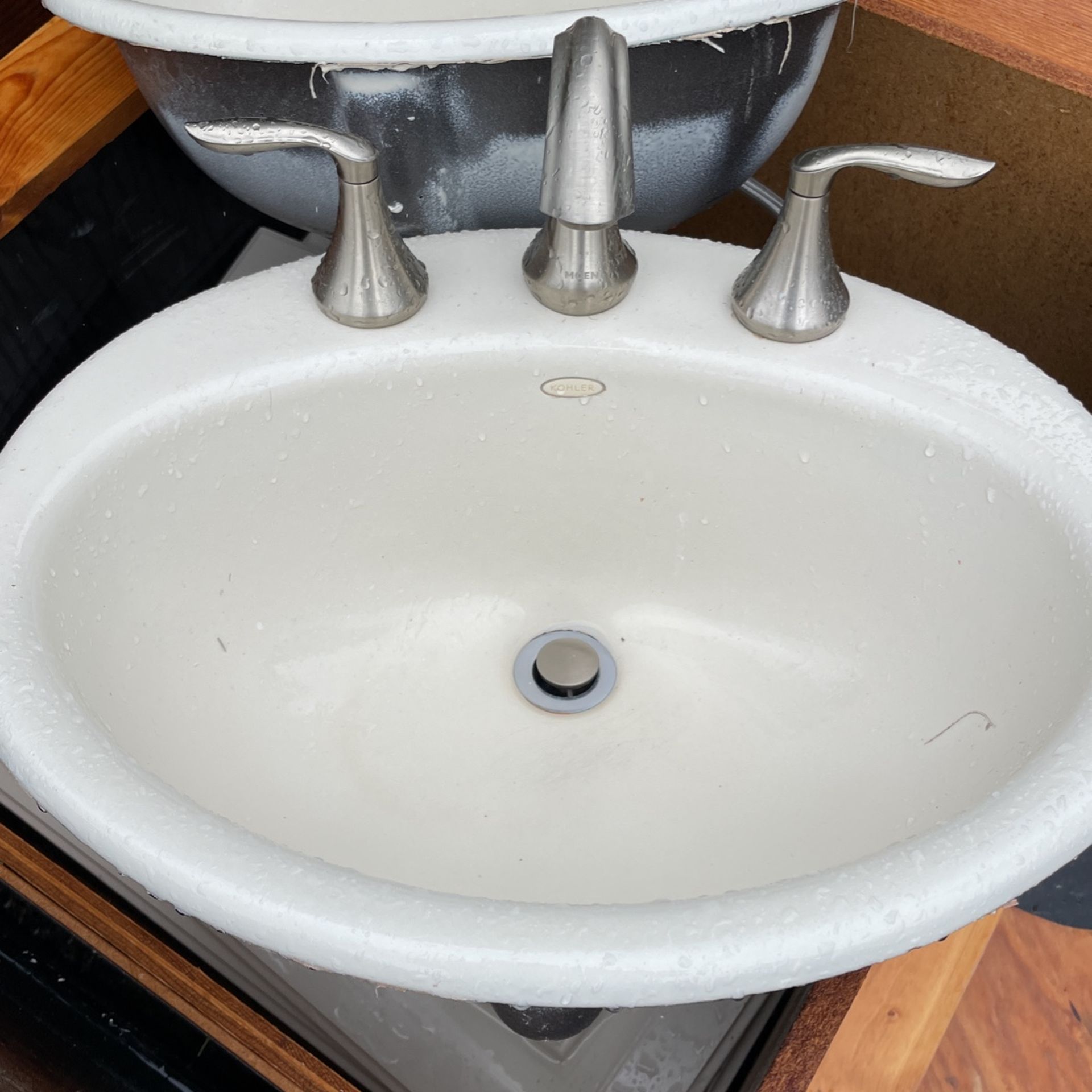 Two Kohler Cast Iron Sinks With Moen Faucets For Sale In Bothell Wa