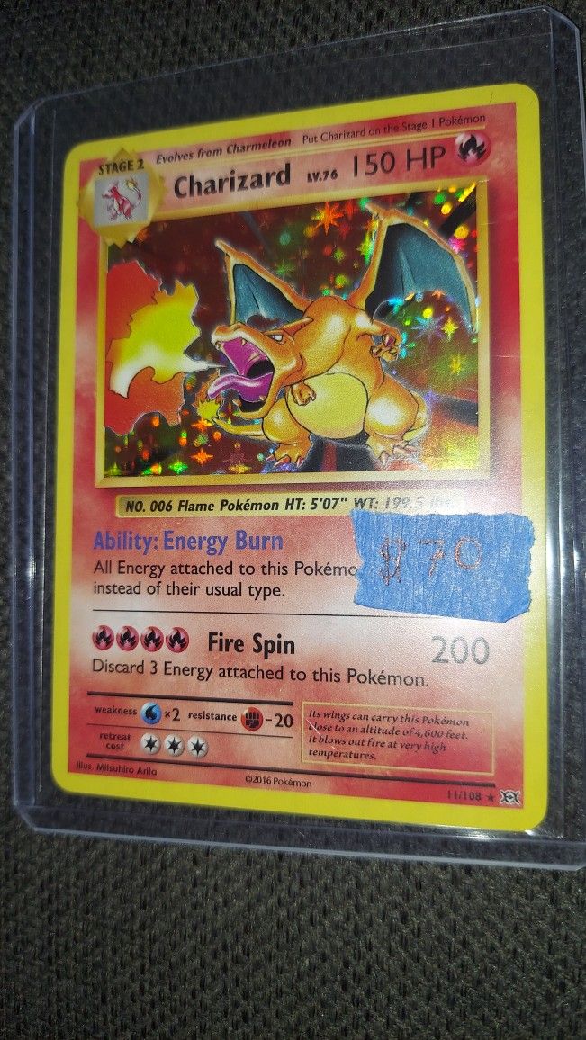 Pokémon: 2016 XY Evolutions Charizard HOLO 11/108 NM CARD for Sale in ...