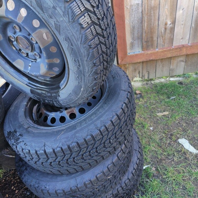 Snow Tires On Rims 195/65/17 With New Tpms Sensor On All The Tires for ...
