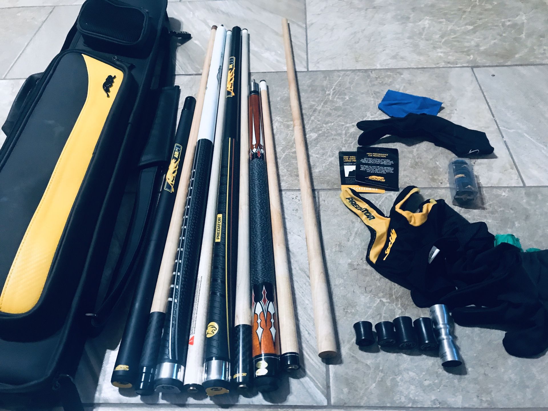 Professional Predator Pool Cue Set Like New ! Predator Sport2 Ice ...