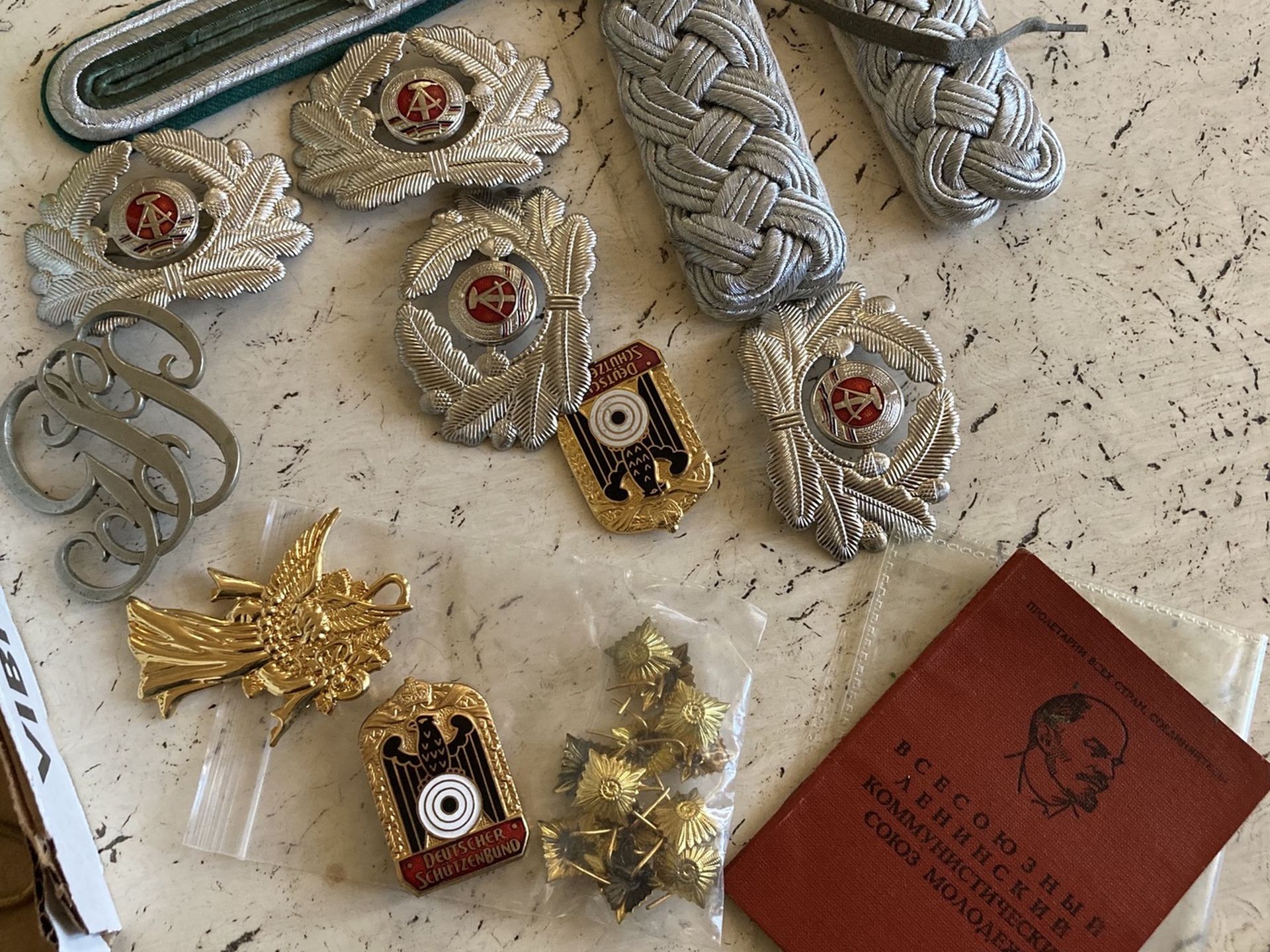 Nice vintage collection lot of old East West German insignia pins ...