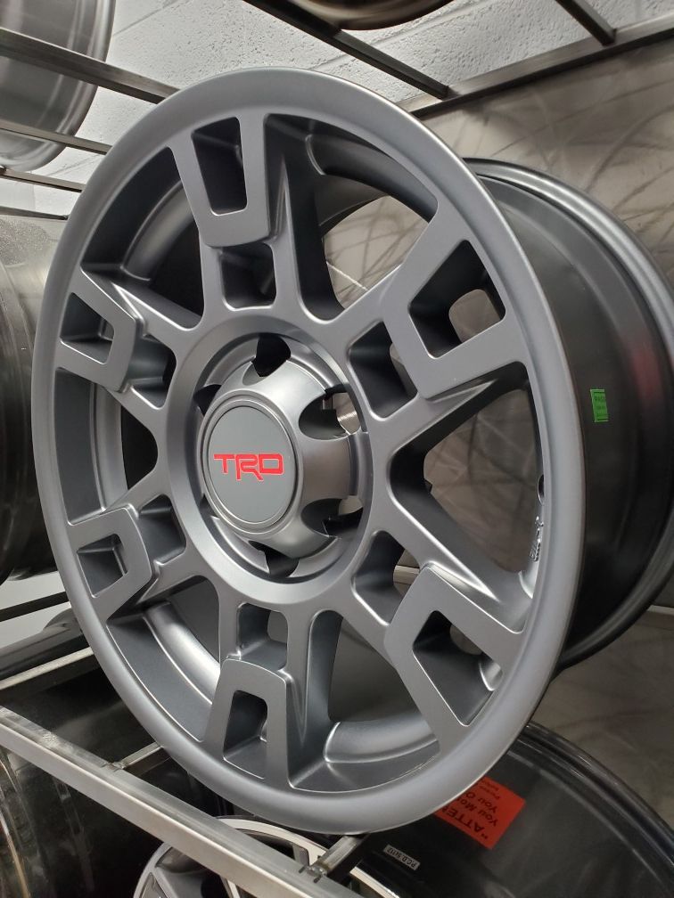 17x9 6x139 et0 gunmetal TRD pro replica wheels fits tacoma 4runner fj ...
