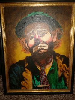 Sad Hobo Clown Painting