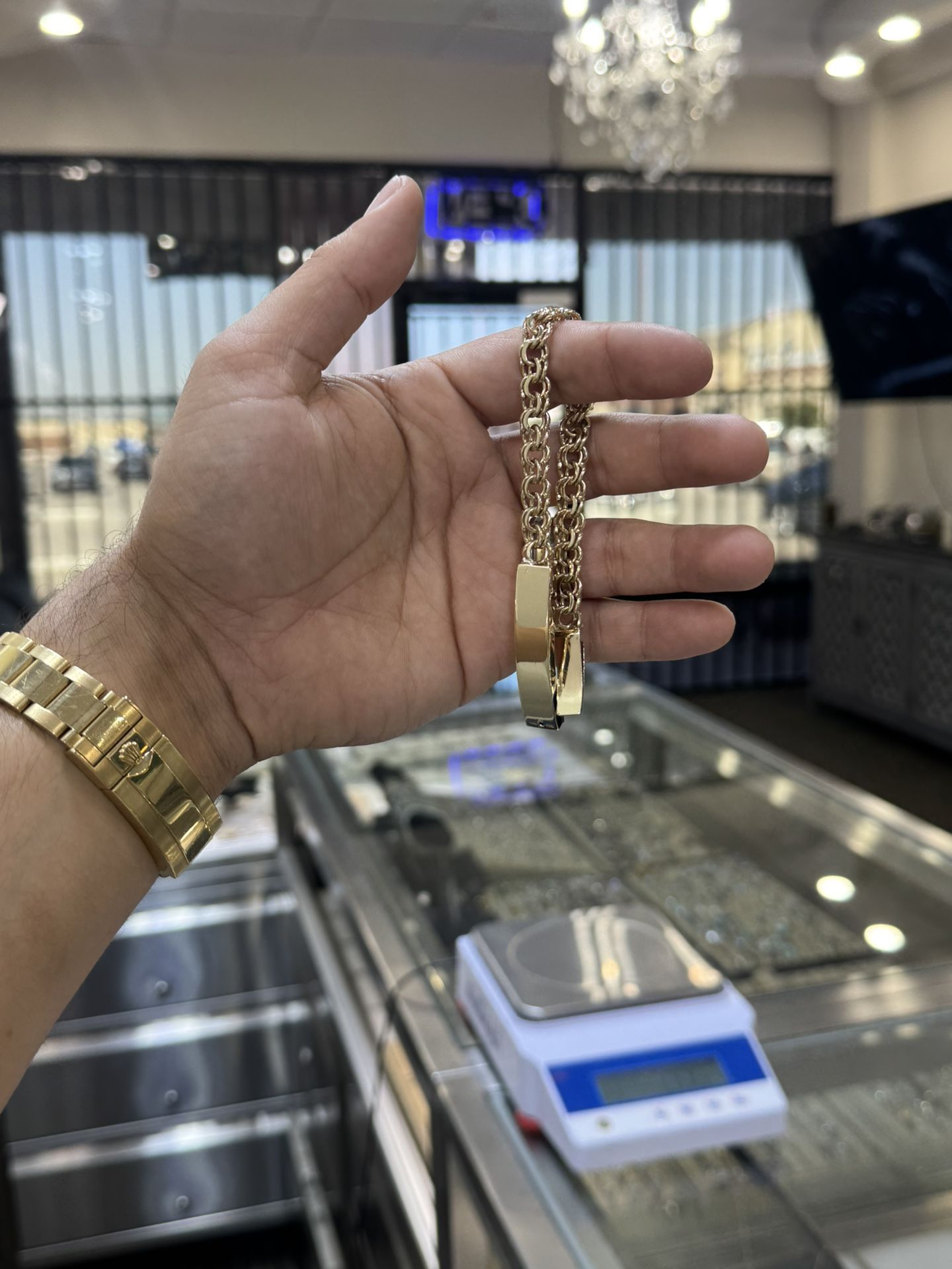 10K SOLID YELLOW GOLD MENS CHINO LINK ID BRACELET for Sale in Dallas ...