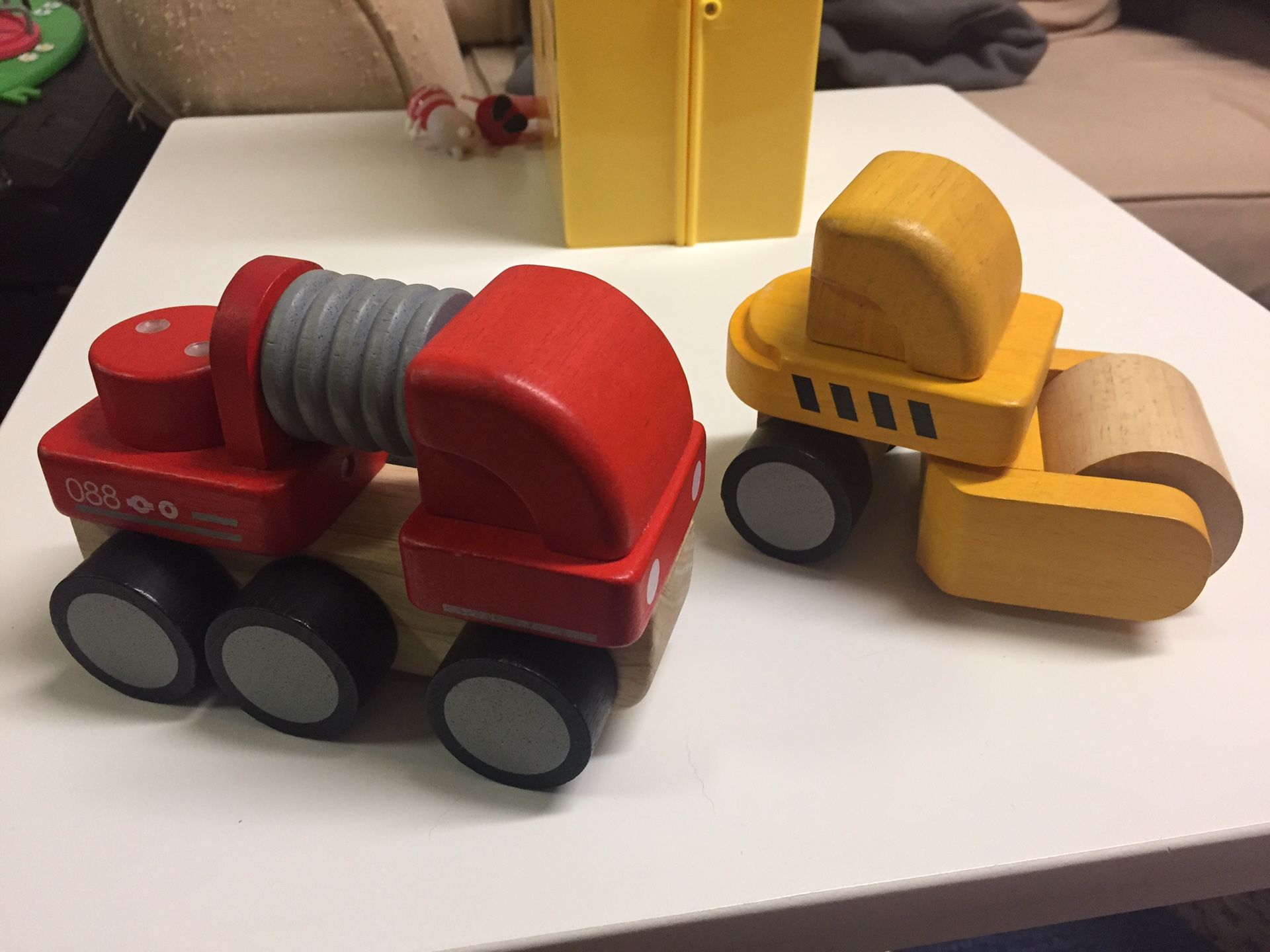 Plan toys fire truck and bull dozer play toys for Sale in Brookfield ...
