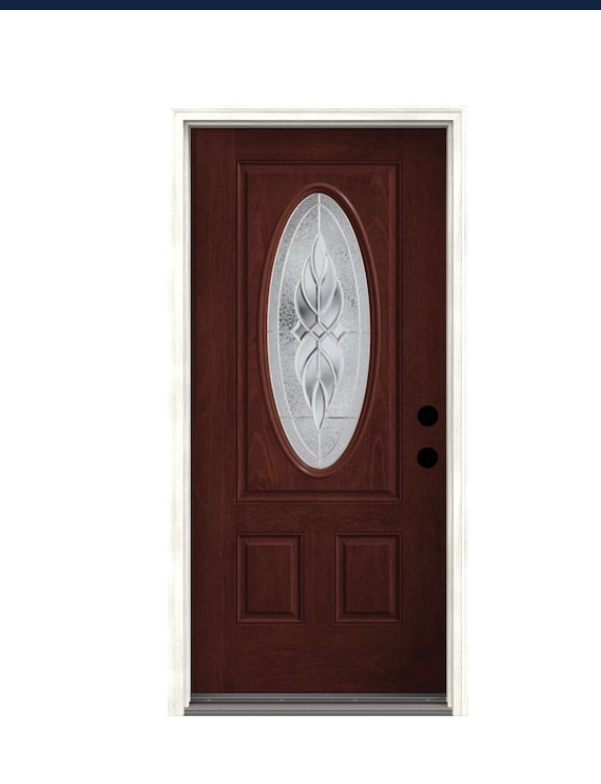 THERMA-TRU BENCHMARK DOORS Varissa 36-in x 80-in Fiberglass Oval Lite ...