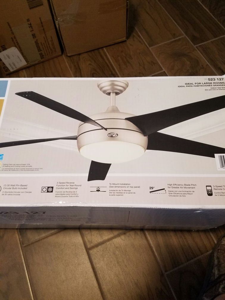 Hampton Bay Windward Ii 54 In Brushed Steel Ceiling Fan Instructions ...