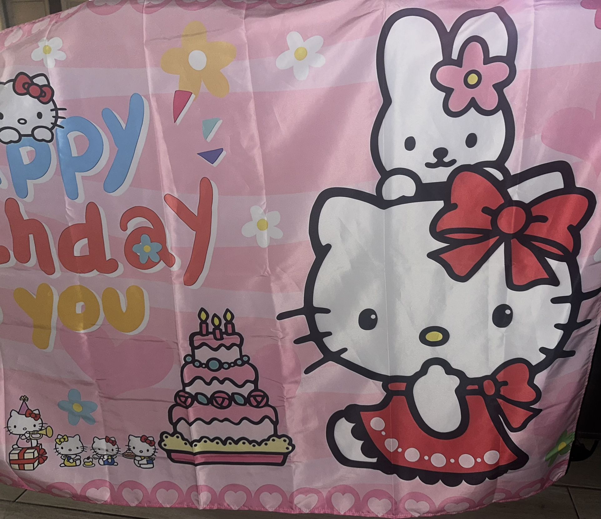 Hello Kitty Back Drop For Birthday New Large for Sale in San Antonio ...