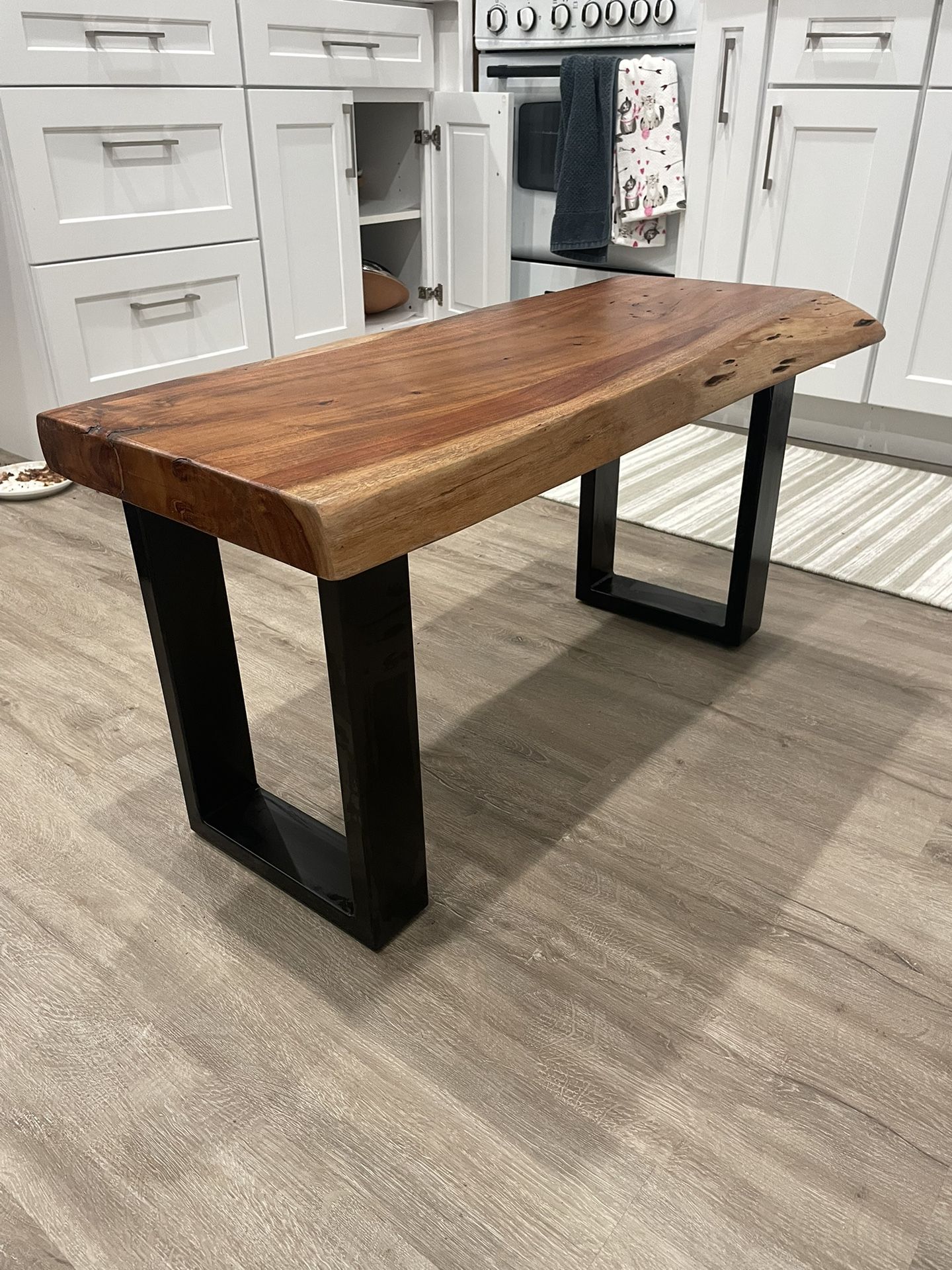 Solid Wood Top Metal Frame Bench for Sale in Los Angeles, CA - OfferUp