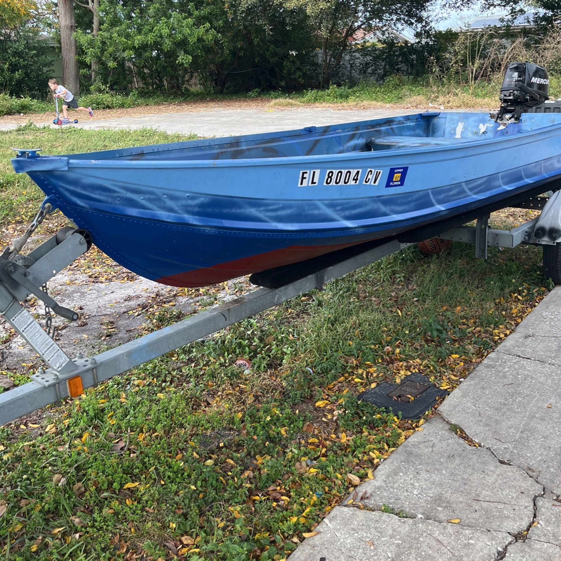 14 ft Sears GAMEFISHER Boat with 4 Stroke 6Hp Mercury Engine. for Sale ...