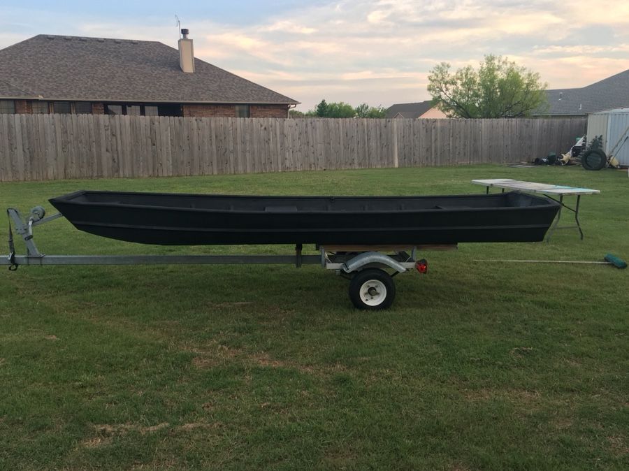 14 Ft flat bottom boat with new trailer for Sale in Cache, OK - OfferUp