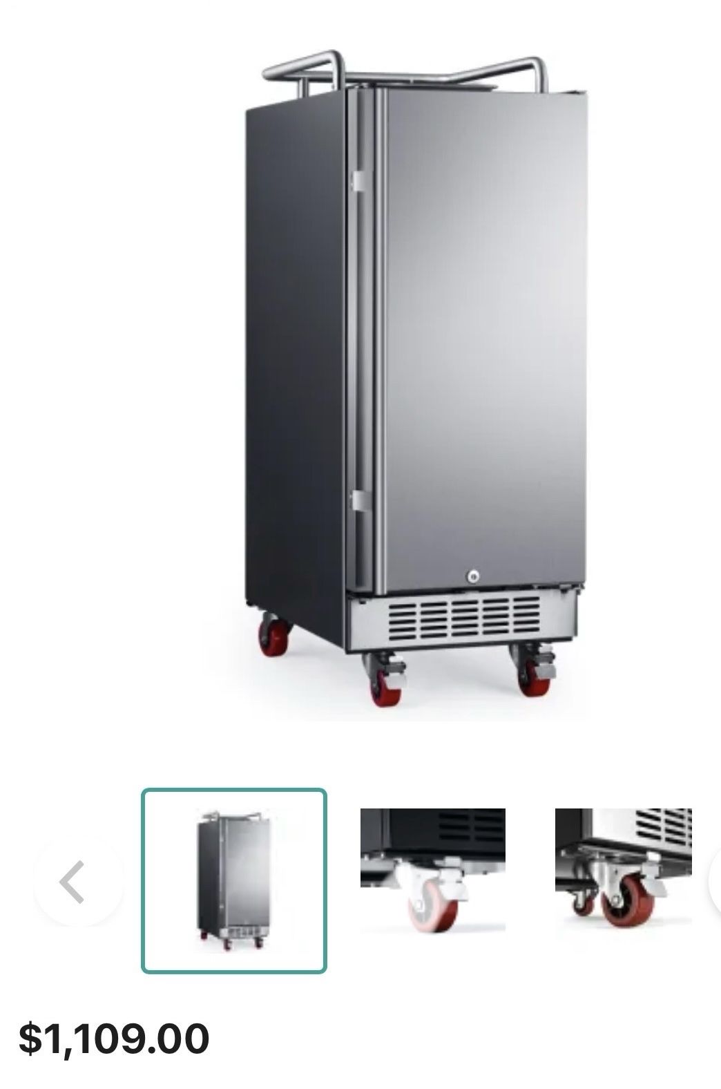 EdgeStar BR1500SS 15 Inch Wide Kegerator Conversion Refrigerator With ...