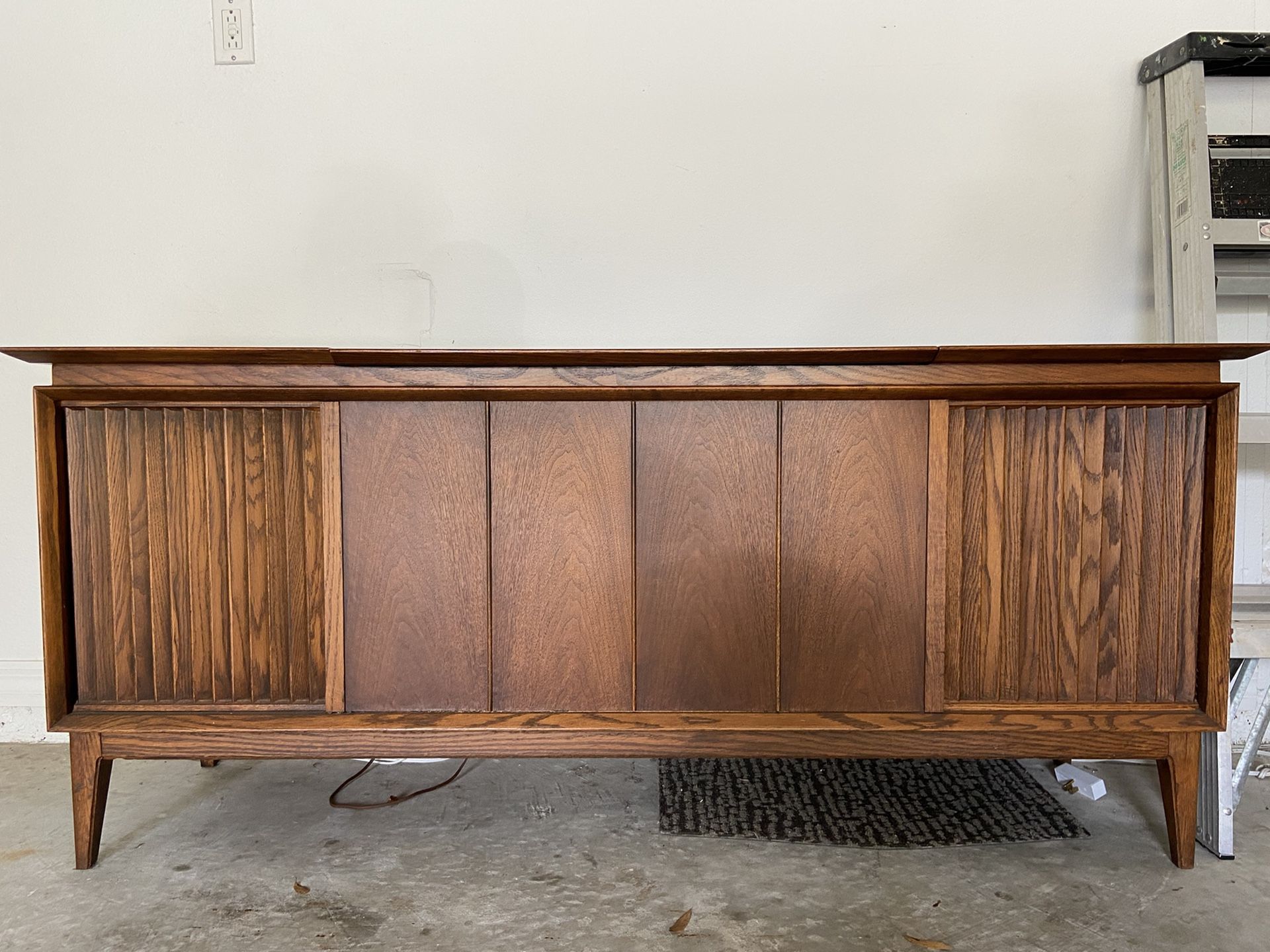 Sears Silvertone Contemporary Stereo Console Mid-Century Modern record ...