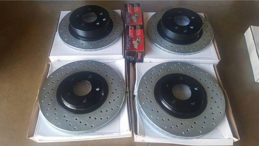 HELLCAT ROTORS 6 PISTON FRONT AND REAR with PADS CHOOSE STYLE AND COLOR ...