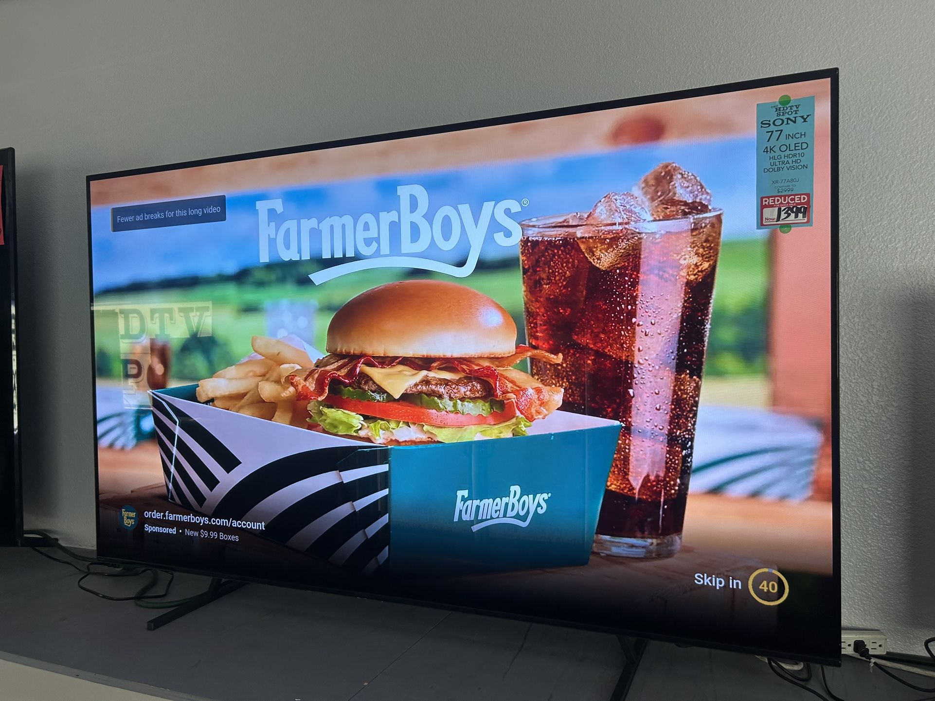 Sony BRAVIA XR-77A80J 77" A80J 4K Smart OLED TV with HDR for Sale in ...