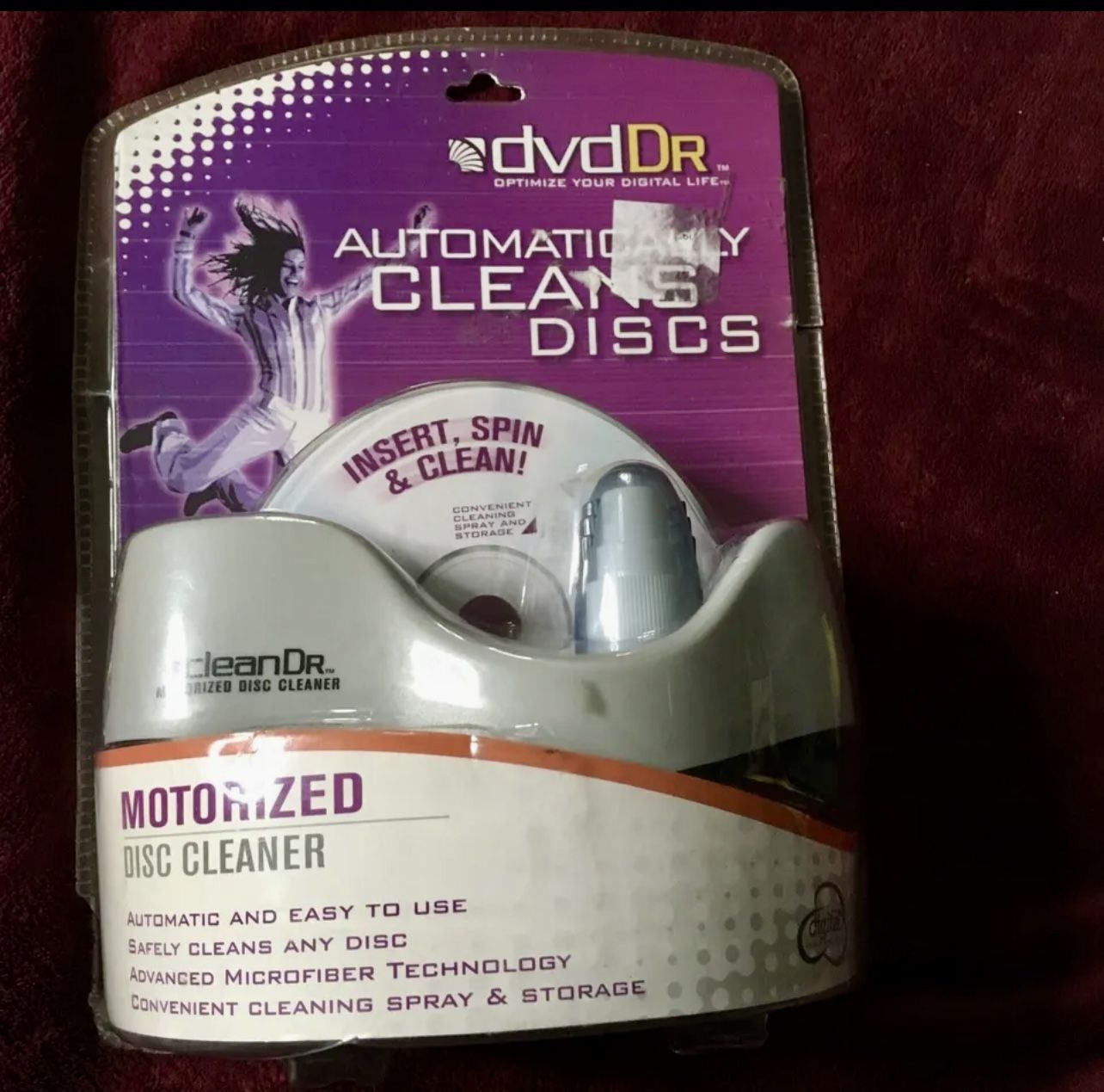 Clean DR dvdDr Motorized Disc Cleaner Automatically Cleans DVDS GAMES ...