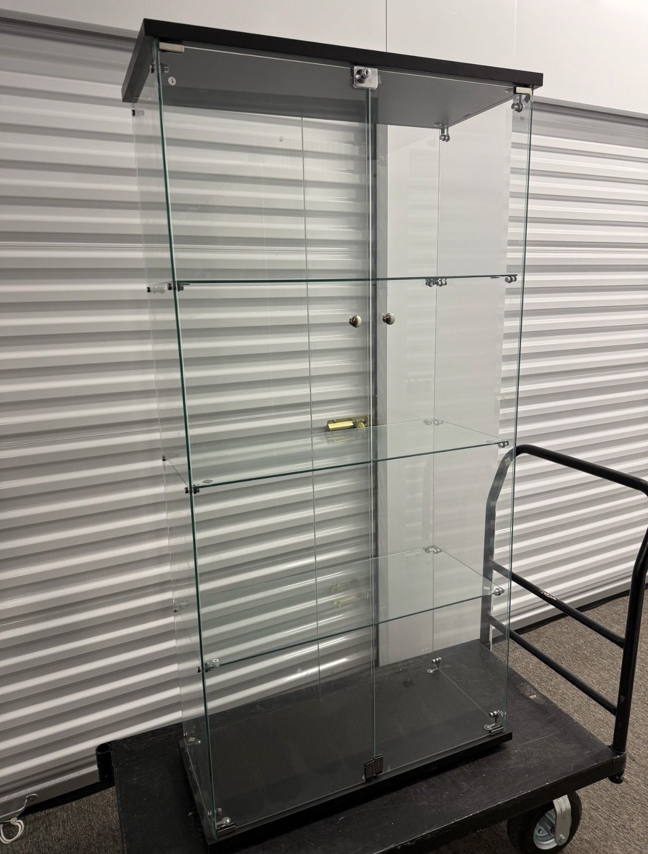 Glass Cabinet , 4 Shelves Glass Display Cabinet Floor Standing Clear ...