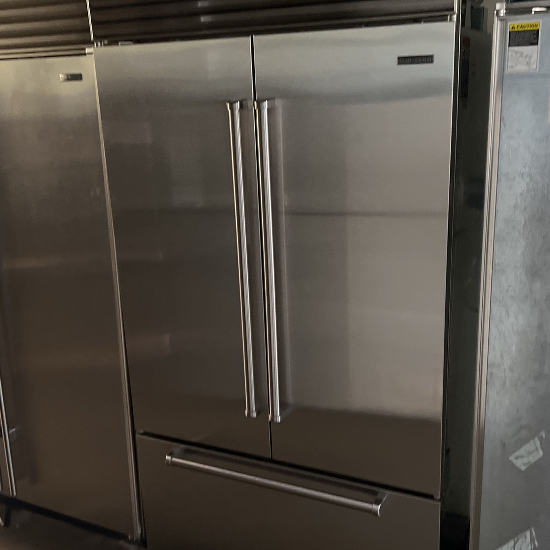 Sub Zero 42”Wide Built In French Style Stainless Steel Refrigerator for ...