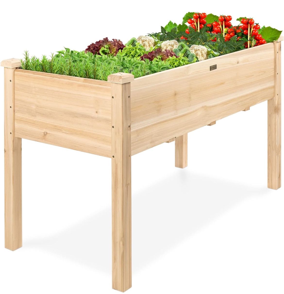 Products 48 x 24 x 30 Inches Raised Garden Bed, Elevated Wood Planter ...