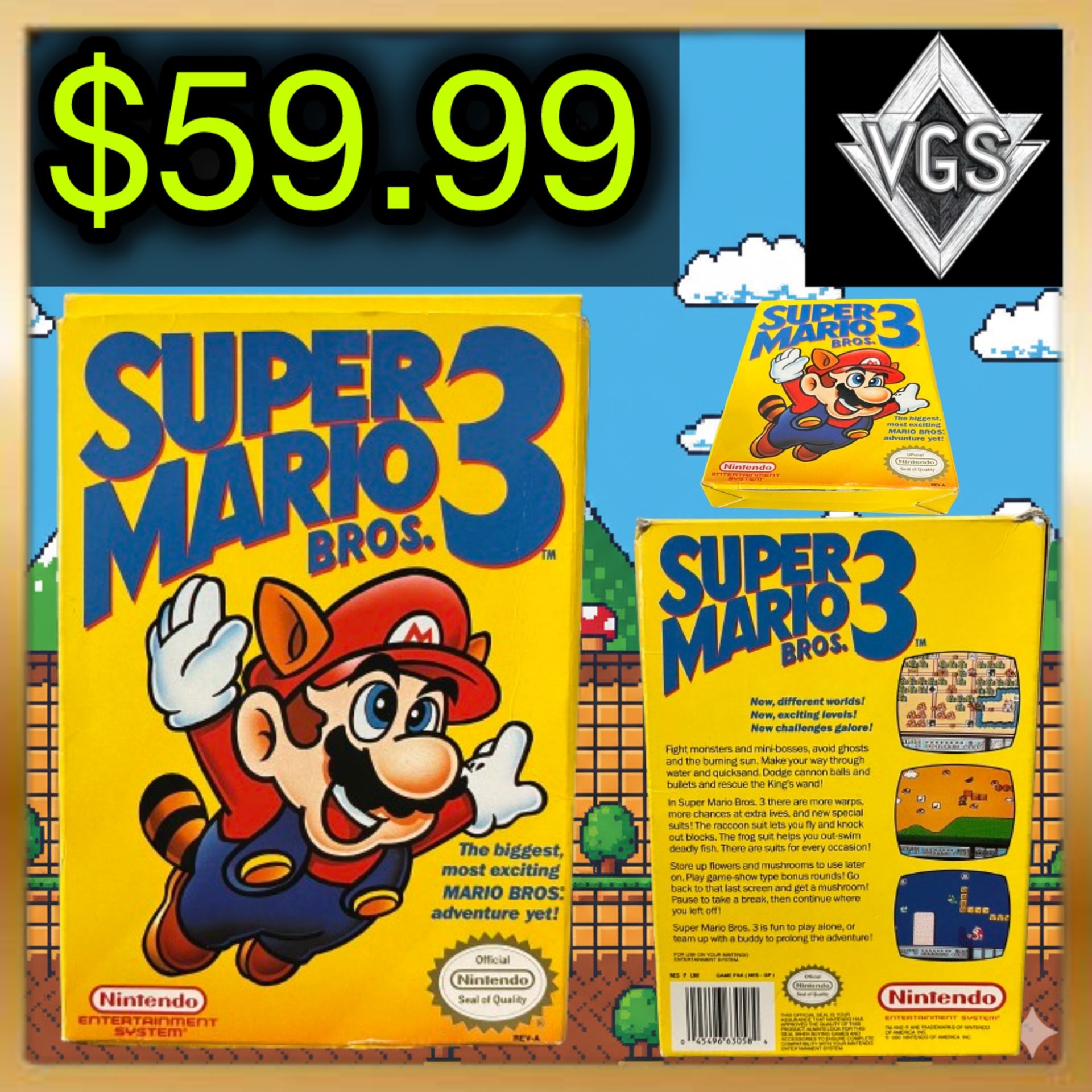 *RETRO* Super Mario Bros. 3 — NES — 1990 for Sale in Montclair, CA ...