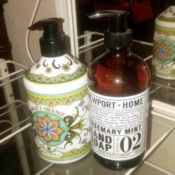 NEW LA TASSE SAVON A MAINS HAND SOAP 21.5 FL OZ SWEET ORANGE NEWPORT HOME ROSEMARY MINT HAND SOAP 16 OZ for Sale in San Tan Valley AZ OfferUp