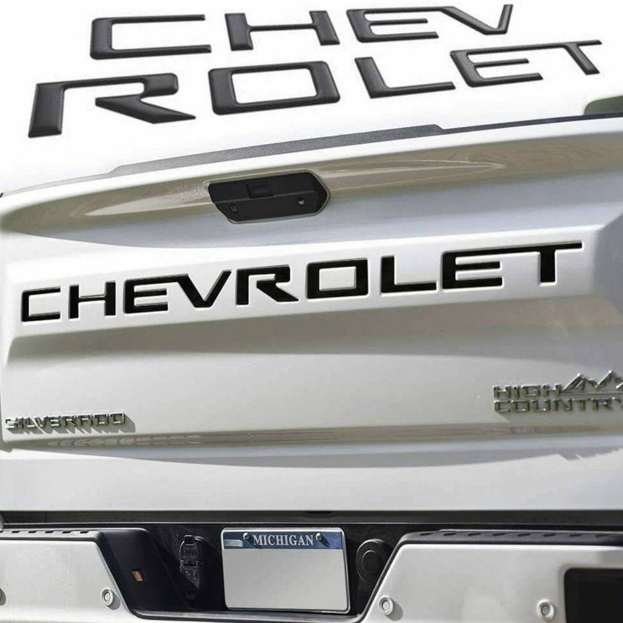 Chevy Truck Emblems Matte Black Tailgate Insert Letters For 2019-2025 ...