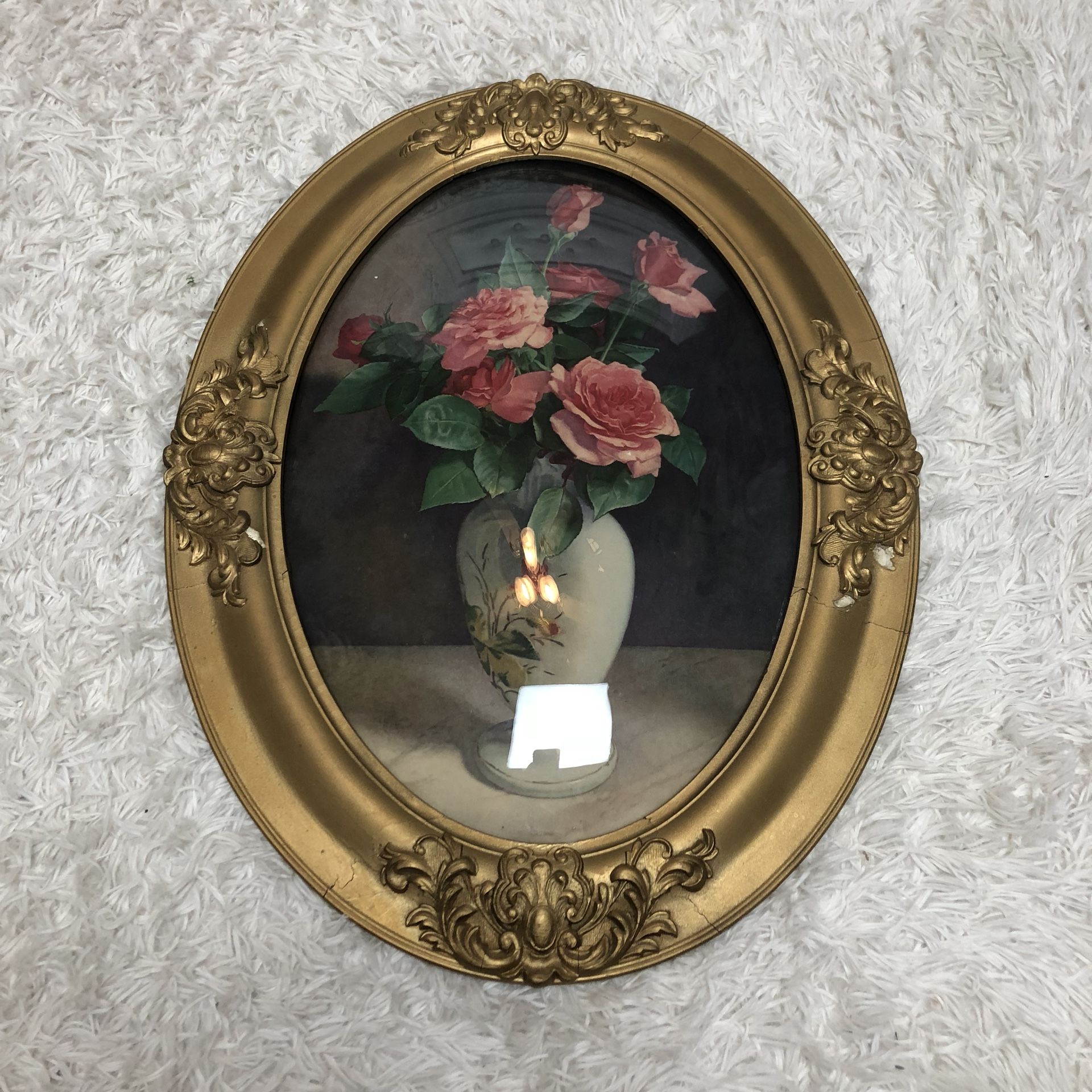 Rose Oval Frame