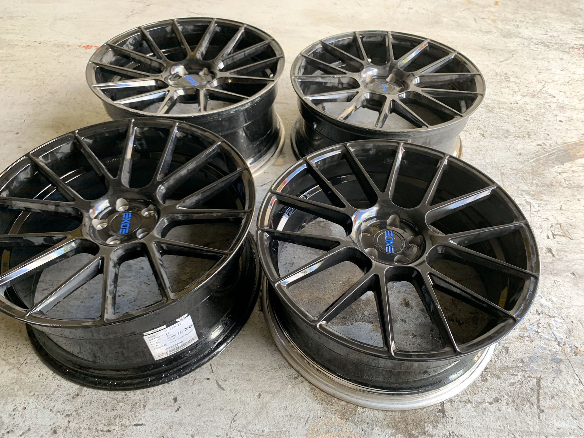 22” rims XO LUXURY STAGGERED 22X8.5 FRONT 22X10.5 REAR 5X122,MERCEDES ...