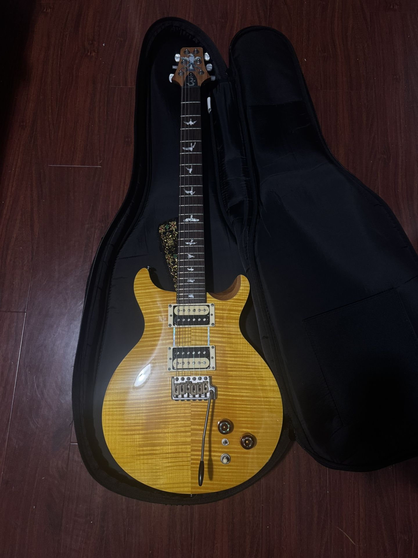 PRS Carlos Santana Signature SE Yellow Solid Body Electric Guitar for ...